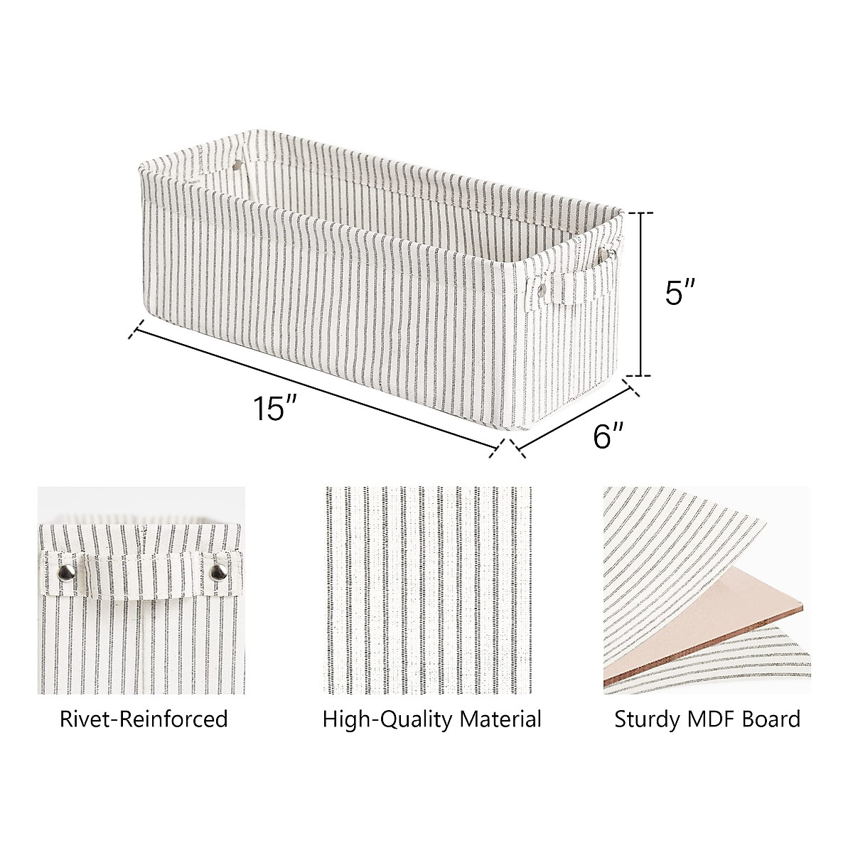 StorageWorks 2-Pack Narrow Storage Bins with 2-Pack Storage Bins