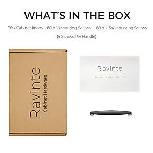 Ravinte 30 Pack Solid 5 Inch Kitchen Cabinet Handles Matte Black Cabinet Pulls Black Drawer Pulls Kitchen Cabinet Hardware Kitchen Handles for Cabinets Cupboard Handles Drawer Handles