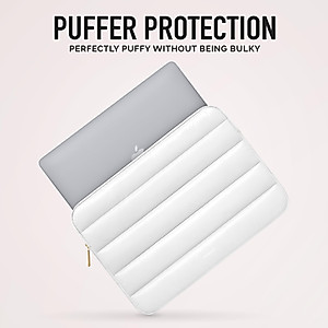 Vandel - The Original Puffy Laptop Sleeve 13-14 Inch Laptop Sleeve. White Laptop Sleeve for Women. Carrying Case Laptop Cover MacBook Pro 14 Inch Sleeve, Macbook Air Sleeve 13 Inch, iPad Pro 12.9