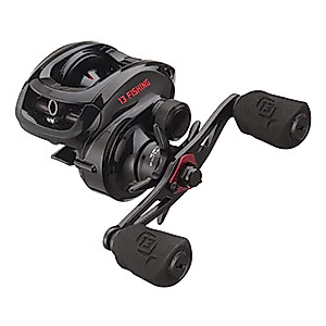 13 FISHING - Inception G2 Baitcast Reel - 7.3:1 Gear Ratio - Left Hand Retrieve (Fresh) - ING2-7.3-LH, Black