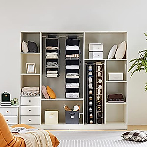 YOUDENOVA Hanging Shoe Organizer, 10-Shelf Closet Shoe Organizers, Hanging Shoe Storage, Black