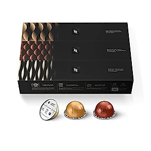 Nespresso Capsules Vertuo, Barista Flavored Pack, Medium Roast Coffee, 30 Count Coffee Pods, Brews 7.77 fl. oz