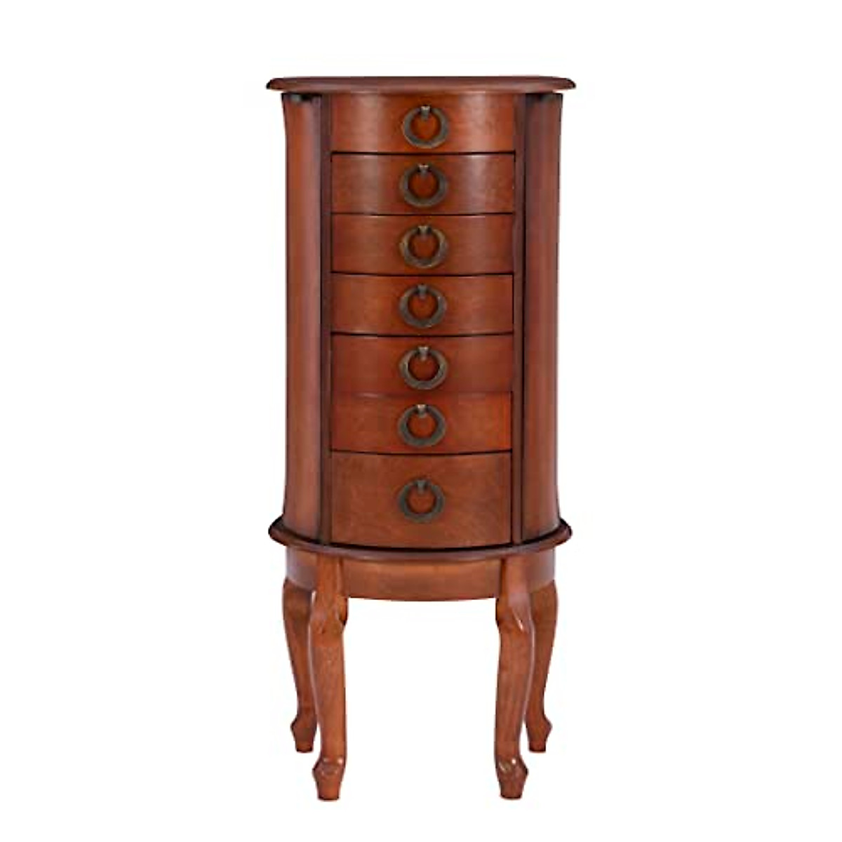 Powell Woodland Cherry Jewelry Armoire, 17"L x 13"W x 39"H