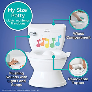 Potty Training Seat Starter Kit—My Size Potty Lights & Songs Transitions and Pampers Easy Ups 2T-3T Potty Training Underwear for Boys and Girls, Size 4, 140 Count (Packaging May Vary)