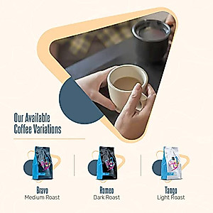 Inflight Fuel Coffee Co. Bravo (Medium) Roast - Freshly Roasted - Whole Bean Coffee- Smooth with Notes of Walnut, Vanilla, and Apricot - Gift for Aviation Lovers - Travel Enthusiasts - Responsibly Sourced