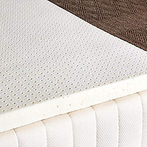 Organic Textiles Organic Latex Mattress Topper 3" Inch, Cal King Size, Firm [GOTS & GOLS Certified] with Organic Cotton Cover