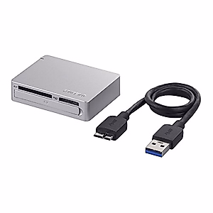 Buffalo BSCR25TU3BK USB 3.0 High Speed Transfer Card Reader, High-End Model, Black