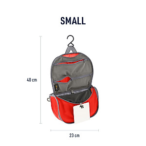 Sea to Summit TravellingLight Hanging Toiletry Bag, Travel Organizer for Men and Women, Mini, Spicy Orange