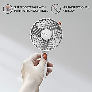 Sharper Image Rechargeable Handheld Personal Fan with 3 Speeds