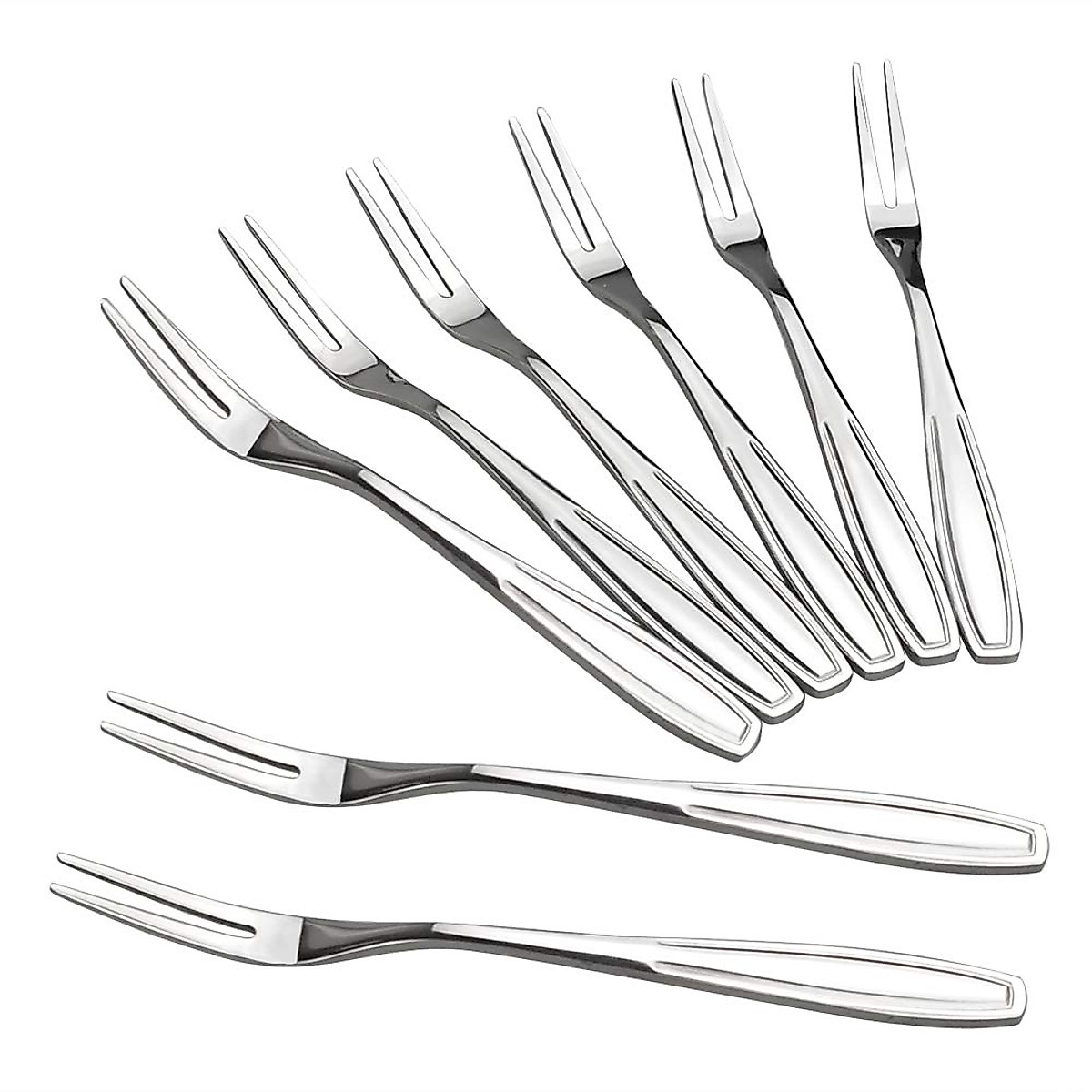 Pekky Stainless Steel Fruit Forks Mini Cake Forks, 12 Pieces