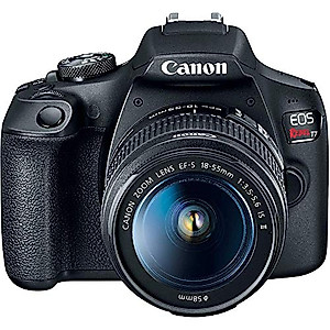Canon EOS Rebel T7 DSLR Camera with 18-55mm Lens (2727C002) + 64GB Memory Card + Case + Corel Photo Software + LPE10 Battery + Card Reader + Cleaning Set + Flex Tripod + Memory Wallet (Renewed)