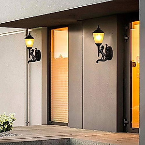 PEHUB Modern Simple Resin Wall Lamp Pure Copper Horse Outline in Gold Sconce Outdoor Waterproof Illumination Wall Light E27 Exterior Light Fixture