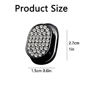 MINGZAIQIPEI Bling Car Mini Hooks, Crystal Adhesive Hook for Hat Coat Towel Key, Decorative Diamond Car Hooks Stick on Dashboard, Wall Hanging Mask Holder for Home and Car，4 Pack (Black)