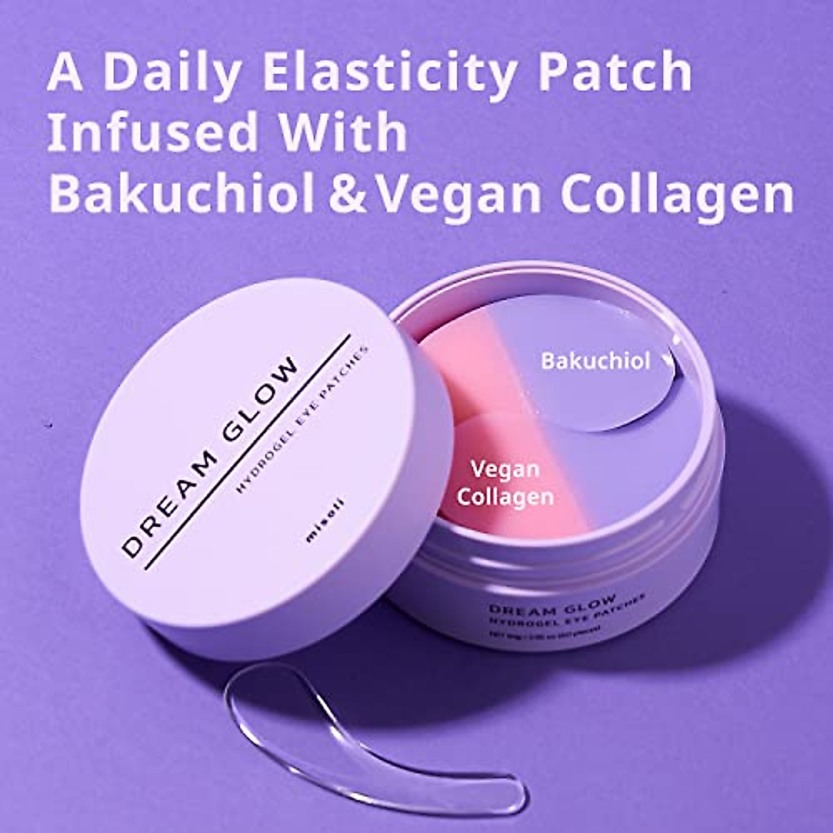 misoli Dream Glow Under Eye Patches | Anti-Aging Eye Treatment Gel Masks With Vegan Collagen & Bakuchiol | Under Eye Masks For Dark Circles and Puffiness, Under Eye Bags, Wrinkle Care, Men and Women