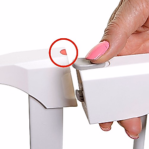 Dreambaby Newport Adapta Baby Gate - Use at Top or Bottom of Stairs - for Straight, Angled or Irregular Shaped Openings (White)