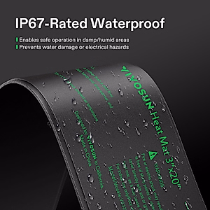 VIVOSUN Durable Waterproof Seedling Heat Mat 3" x 20" UL & MET-Certified Heating Pad for Hydroponic, Kombucha Tea, Brewing, Fermentation & Plant Germination