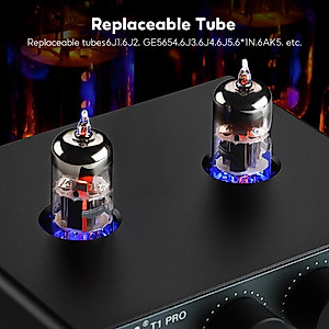 AIYIMA T1 PRO Tube Preamp Vacuum Receiver Home Audio Preamplifier with RCA/Bluetooth & Bass Treble for HiFi Stereo Amplifier&Powered Speakers,with AUX/12V Trigger Signal Output (T7)