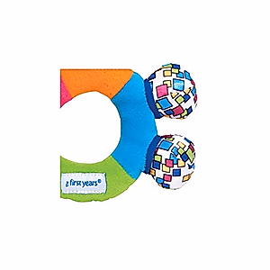 The First Years First Baby Rattle - Sensory Toys with Soft Textures and Crinkle Sounds - Infant Toys Ages 3 Months and Up