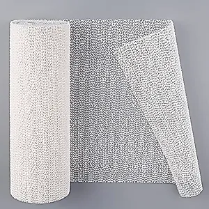 Anze Classic Grip Shelf Liner, Drawer Cabinet Liner for Shelving Non Adhesive Strong Grip Bottom Kitchen Pantry Desks Closet Dresser Cupboard Protector Mat (17.5 Inch x 8.2 Feet, White)