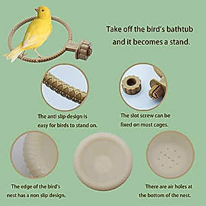FOIBURELY Bird Nest Canary Finch Parrot Nest with Felt（White）