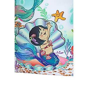Baby Titi - Fitted Crib Sheet, Mermaids Under The Sea, Soft Microfiber, Crib Sheets for Girls, African American, Asian, Latina Mattress Sheets for Crib and Toddler Beds (Mermaid)…