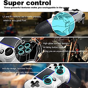 Niacop Wireless PS-4 Controller, Dual-shock PS-4 Controller compatible play-station 4/3/Pro/Slim/PC, Gamepad with Dual Vibration, Turbo,Touch Pad, Battery capacity 600mAh