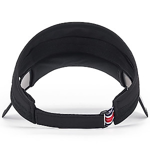 Sun Visor Hat for Women and Men 2 Pack - Retractable Brim Sport Hat, Summer Golf Tennis Running Beach Hat with Ponytail Hole