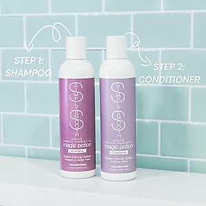 SIMPLY SMOOTH Magic Potion Shampoo Paraben Free Daily Shampoo Restore & Repair Dry, Damaged, Keratin Depleted Hair Hydrate & Create Soft, Healthy Hair For All Hair Type 33.8oz