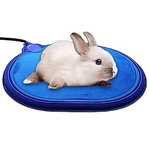 Pet Heat Pad for Cats Dogs Electric Heating Mat 40℃/104℉Constant Temperature Indoor Safety Waterproof Heated Pad Mat Bed with Chew Resistant Cord,Blue,33.5x44cm