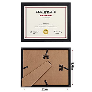 Giftgarden Black 8.5x11 Picture Frame Set of 12, Multi 8.5 x 11 Frames Bulk for Award Certificate Document Diploma, Wall or Tabletop Display
