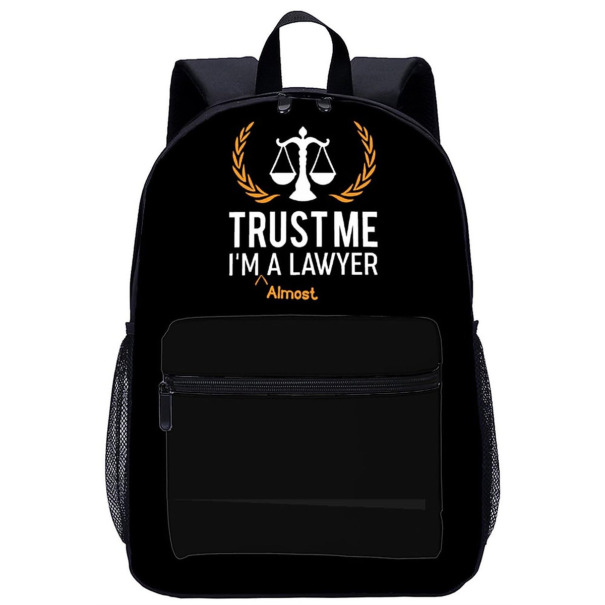 Trust Me I'm Almost A Lawyer Laptop Backpack for Men Women 17 Inch Travel Daypack Lightweight Shoulder Bag