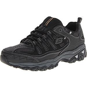 Skechers mens Afterburn M. Fit fashion sneakers, Black, 10.5 US