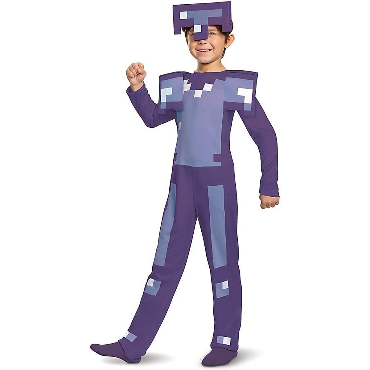 Disguise Minecraft Costume, Enchanted Diamond Armor Outfit for Kids, Minecraft Costume Halloween, Small (4-6)