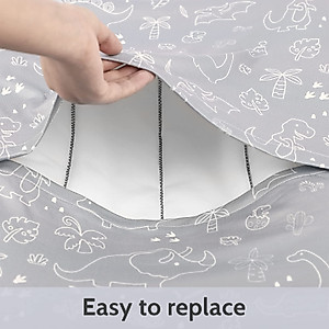 DILIMI Baby Lounger Cover for Boys and Girls Removable Cover Ultra Soft Comfortable Slipcover,Dinosaur(Lounger not Included)