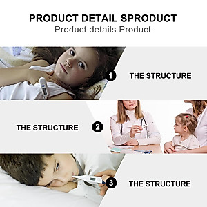 2Pcs Thermometer Case Plastic Digital Thermometer Storage Box Thermometer Containers for Adult 14.5x3x1.5cm (Transparent Color)