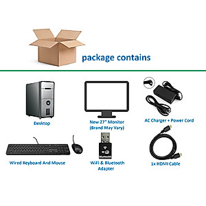 Lenovo Small Form Computer Desktop PC, Intel Core i5 3.10 GHz, 16GB Ram, 120GB SSD, 1TB Hard Drive,Wifi | Bluetooth, HDMI, New 27" LED Monitor, NVIDIA GeForce GT 1030 2GB DDR5, Win 10 (Renewed)