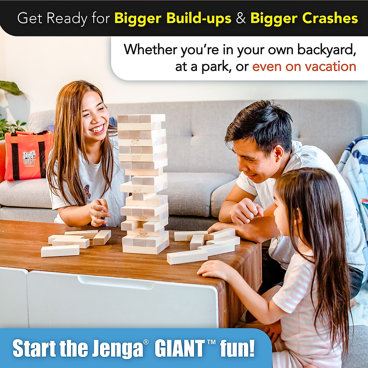 Jenga Giant - Stacks to Over 3 feet - Officially Licensed - JS4