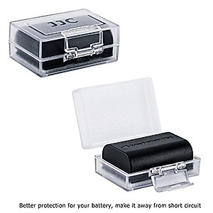 JJC Camera Battery Case Holder Box for Canon LP-E17 LP-E10 LP-E6 LP-E6N,Nikon EN-EL15a EN-EL14,Fujifilm NP-W126 NP-W126S,Sony NP-FW50 NP-FW100 and More Camera Battery Pack Below 2.36" x 1.65" x 0.94"