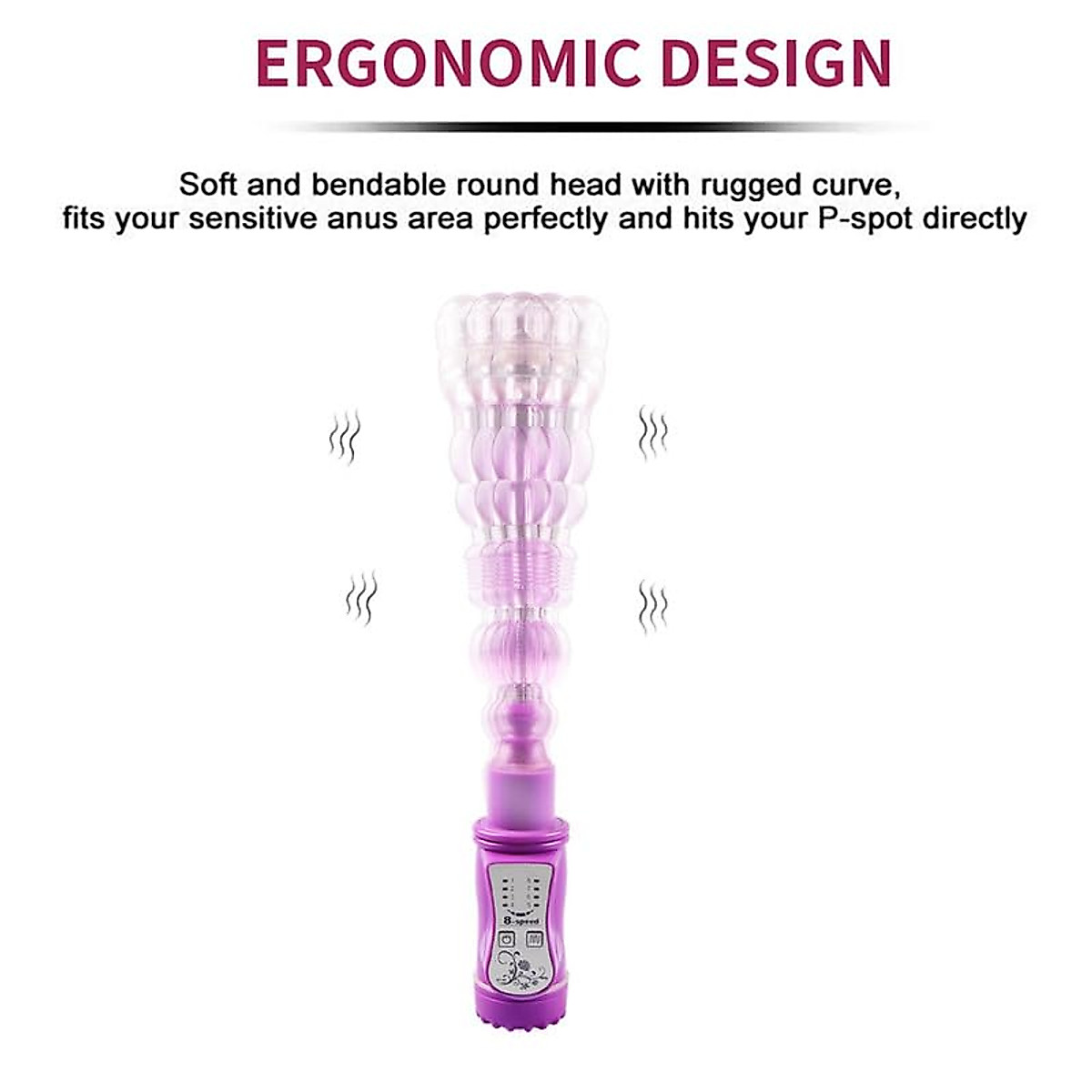 Suitable for Male and Female Backdoor Silicone Realistic Classic Dick Beginner Beads Plug Step, Can Be Used to Prepare a Romantic Foreplay for Your Partner