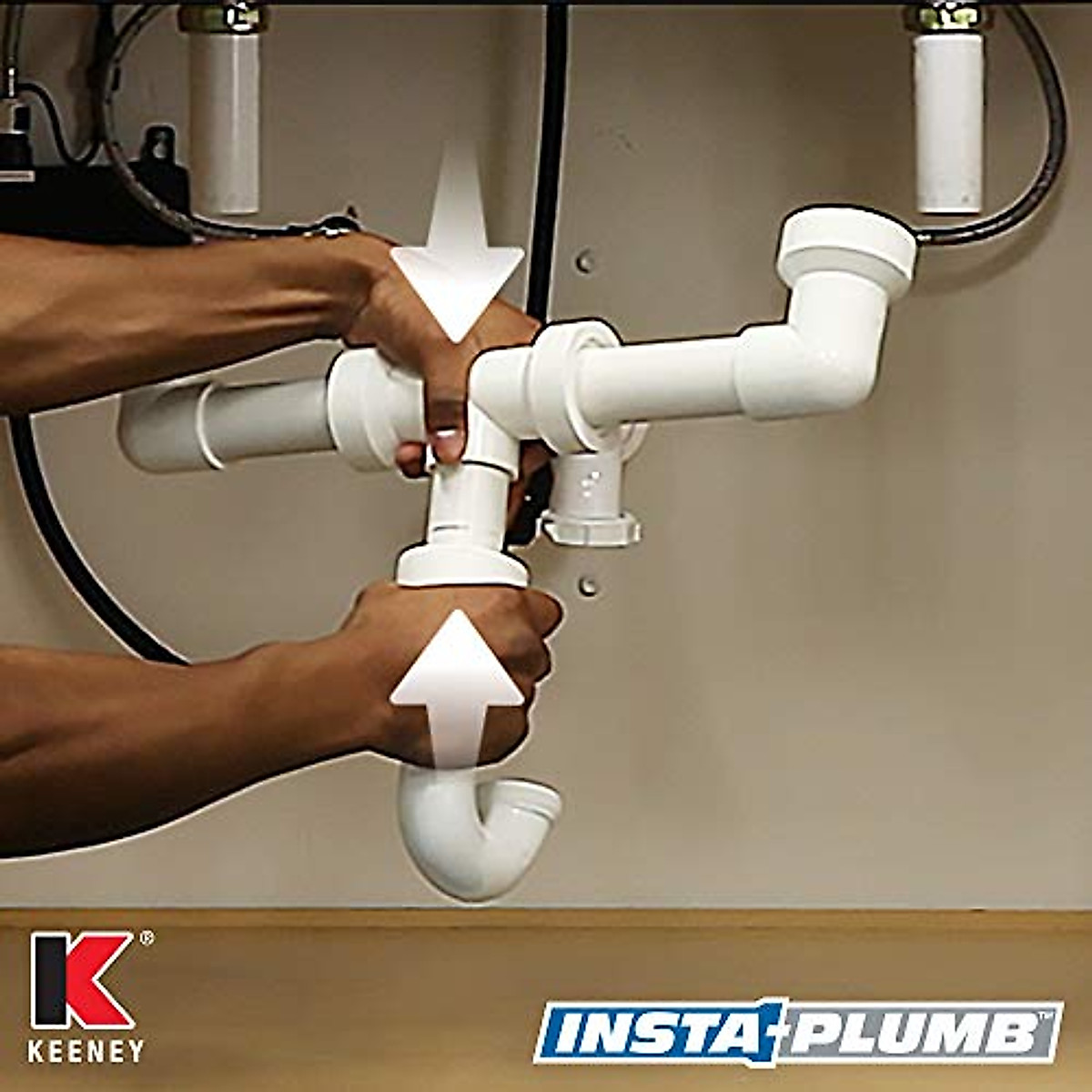 Plumb Pak 333QLK Push Fit Kitchen End Outlet Disposal Kit with P-Trap, White