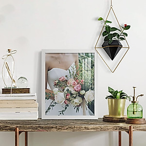 Renditions Gallery 11x14 inch Picture Frame High-end Modern Style, Made of Solid Wood and High Definition Glass Ready for Wall and Tabletop Photo Display, White Frame