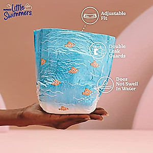 Swim Diapers Size 5-6 (32+ lbs), Huggies Little Swimmers Disposable Swimming Diapers, 17 Ct (Pack of 2)