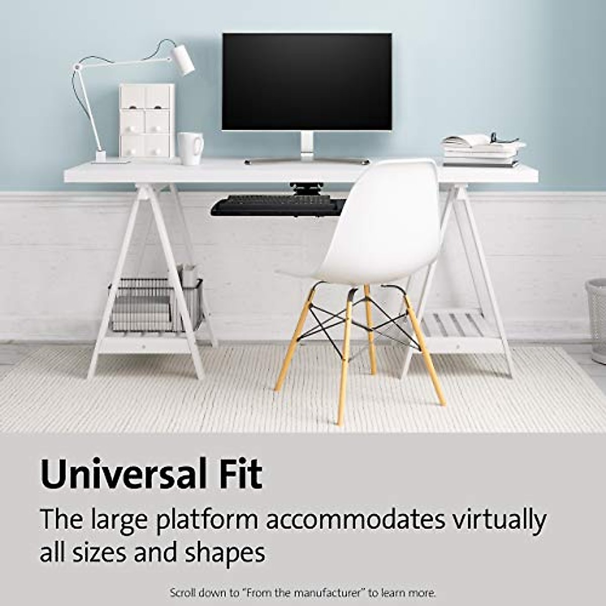 Kensington 60718 Adjustable Keyboard Platform with SmartFit System, 21-1/4w x 10d, Black