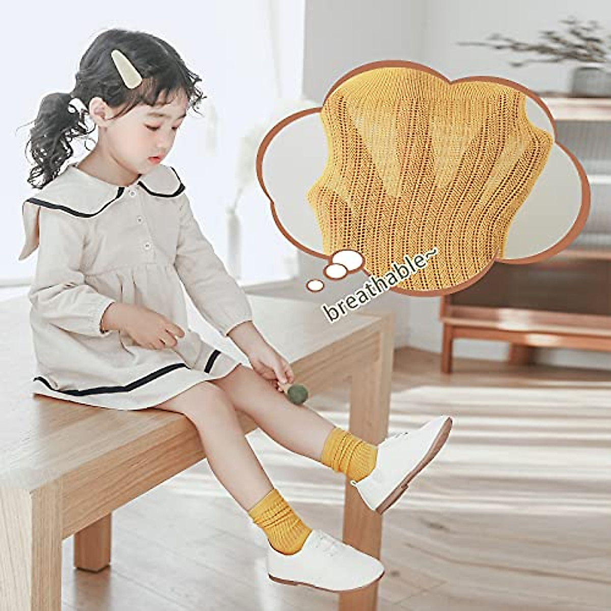 MINI PANDA Little Girl Socks,Socks for Girls 4-6 Years 6-8 Years,Toddler Socks Girls 2t-3t,Long Crew Socks for Girls 9 Pairs (9 colors-C, 1-3T)