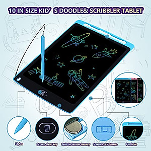 3 Pack LCD Writing Tablet for Kids, 10 in Doodle Board Drawing Tablet, Erasable Reusable Colorful Drawing Pad and Toddler Drawing Writing Board for 3 4 5 6 Girls Boys