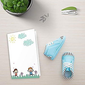 Greeting Cards - 5x7 Inches Heavyweight Blank White Card Paper- Half-Fold Design - Perfect for Birthday Invitations, Wedding, Holiday, Notes, Anniversary and All Occasions - Bulk Pack of 100 Cards