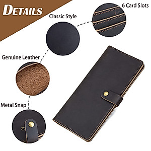 Wallets for Women Leather Card Organizer Ladies Slim Wallet Purse (Coffee)