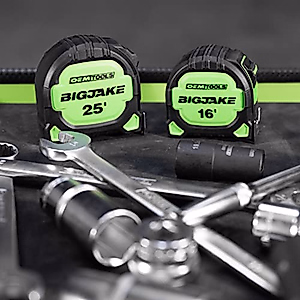 OEMTOOLS 25699 Big Jake 25’ Tape Measure, Electrician Tape Measure, Table Saw Tape Measure, Tape Measure with Magnetic Tip