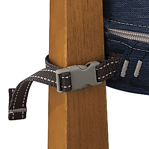 Classic Accessories Montlake Water-Resistant 19 x 19 x 3 Inch Square Outdoor Seat Cushion Slip Cover, Patio Furniture Chair Cushion Cover, Heather Indigo Blue, Patio Furniture Cushion Covers