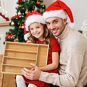 G.a HOMEFAVOR Bamboo Silverware Tray for Drawer-10 Inch Spoon Organizer For Kitchen Drawers - Kitchen Drawer Organizer for Silverware, Utensil, Flatware and Home Essentials, 10"x14"x2"